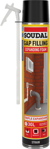 Soudal Spray Foam Gap Filling Expanding Foam with Straw 500ml – Crockers Paint & Wallpaper
