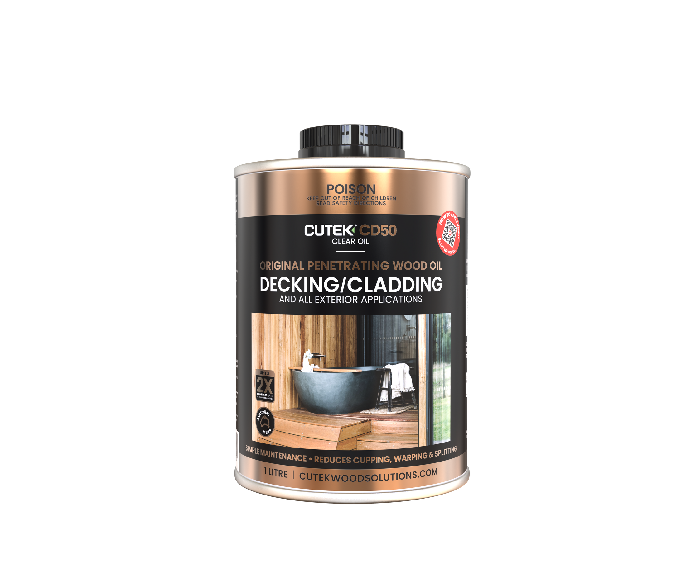 Cutek Extreme CD50 Decking Exterior Penetrating Timber Wood Oil CLEAR ...