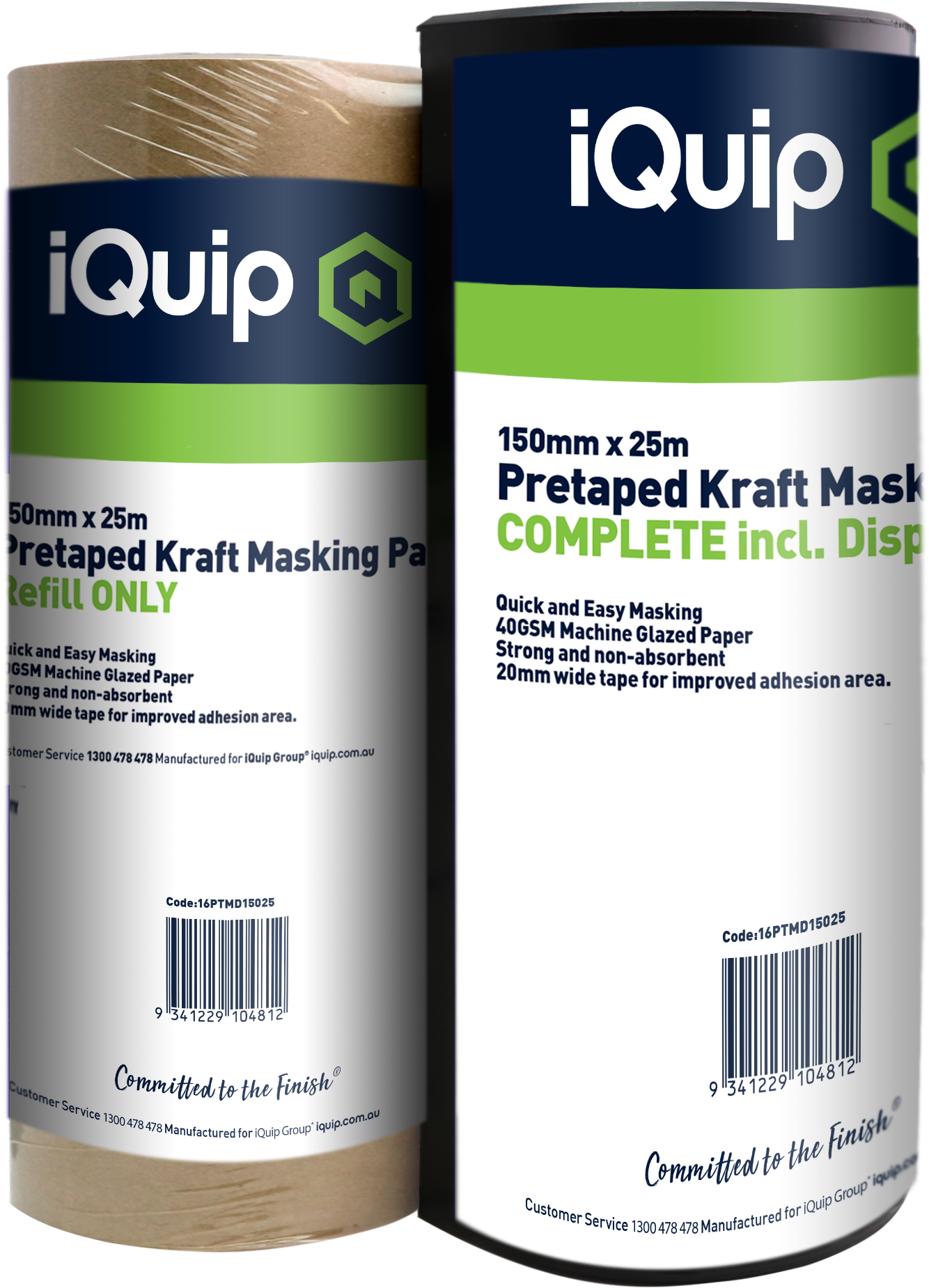 Iquip Pretaped Kraft Masking Paper Dispensers & Refills – Crockers ...