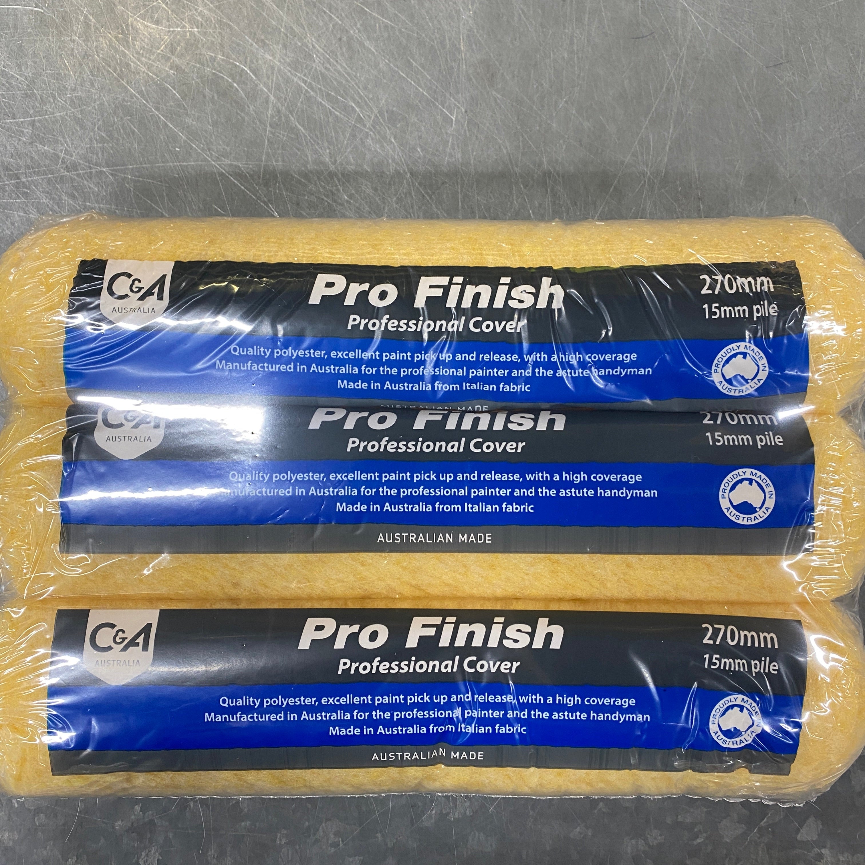 Pro Finish 15mm Nap 270mm Roller Cover 3 Pack | Australian Made ...