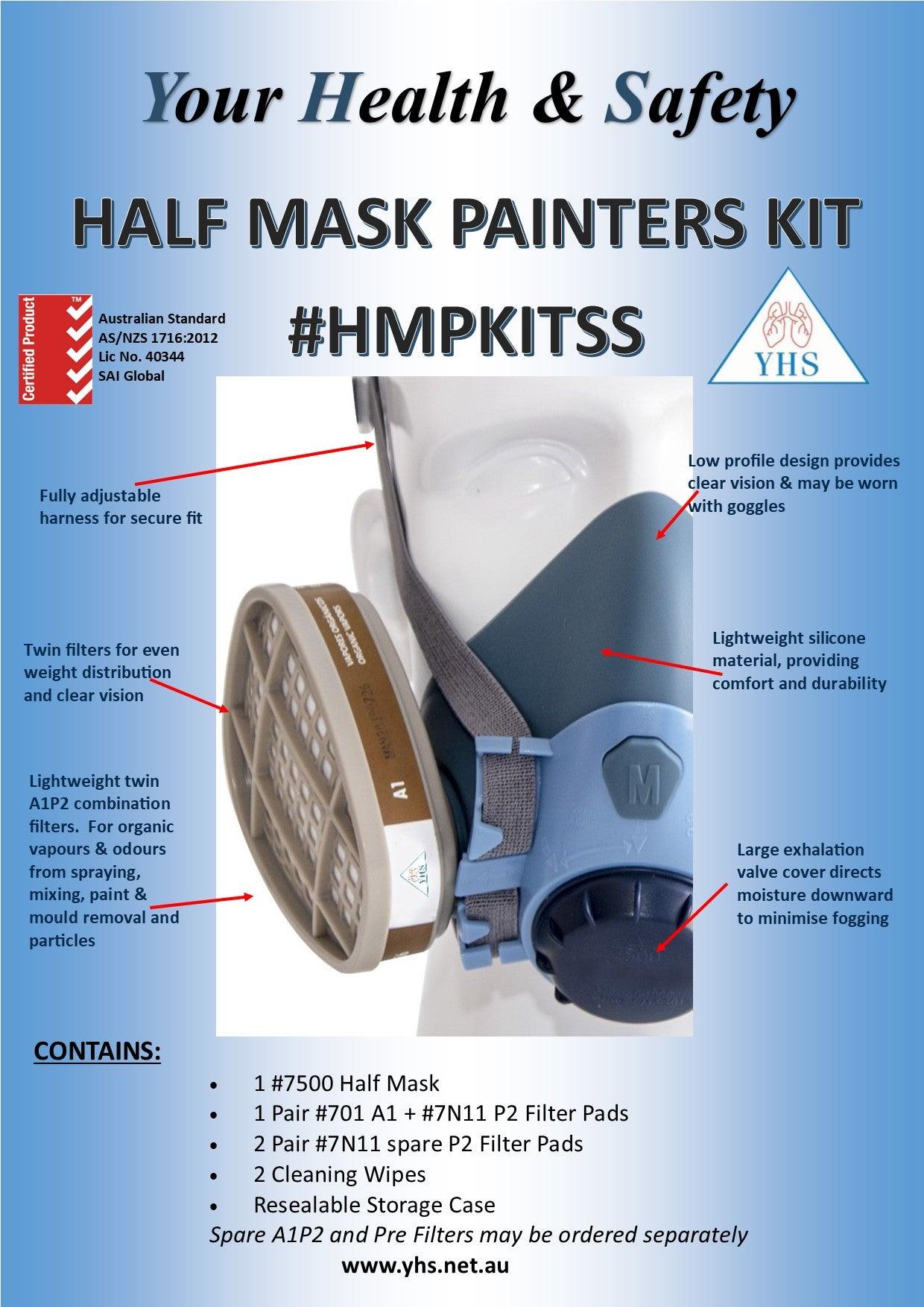 Yhs Respirator Face Half Painters Kit (hmpkitss) New – Crockers Paint ...