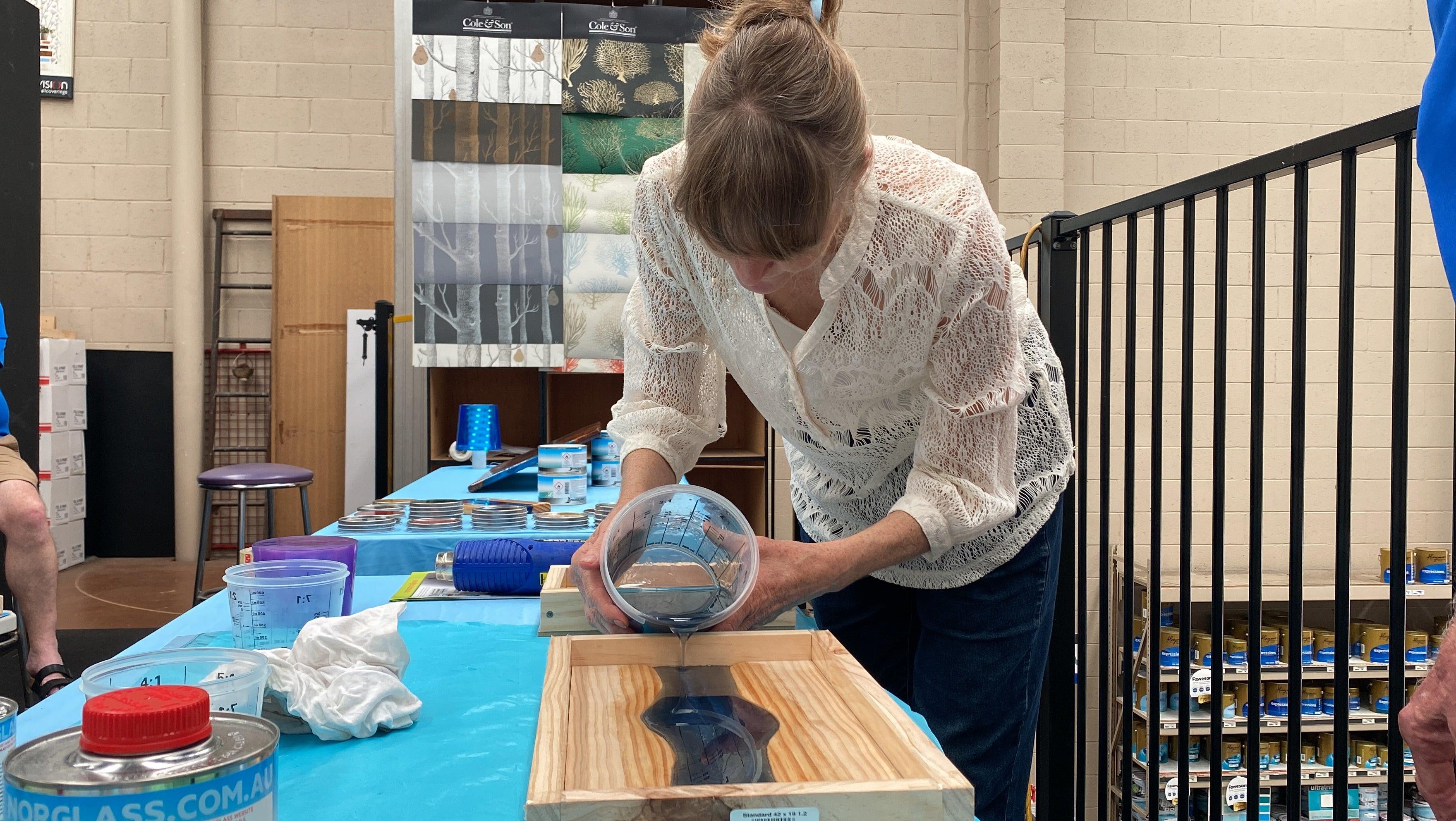 Liquid Glass Resin WORKSHOP & DEMO 2025 – Crockers Paint & Wallpaper